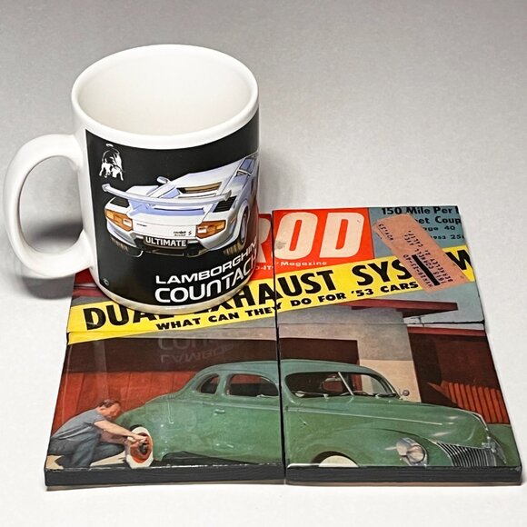Dude Coasters | Dining | Hot Rod Magazine Cover As Drink Coasters June ...